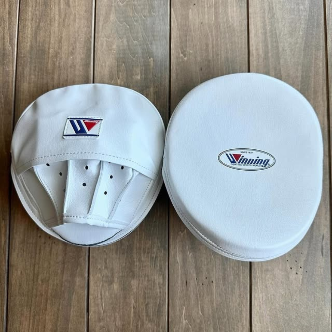 Winning White Boxing Punching Mitts | Professional Focus Pads for Trai ...