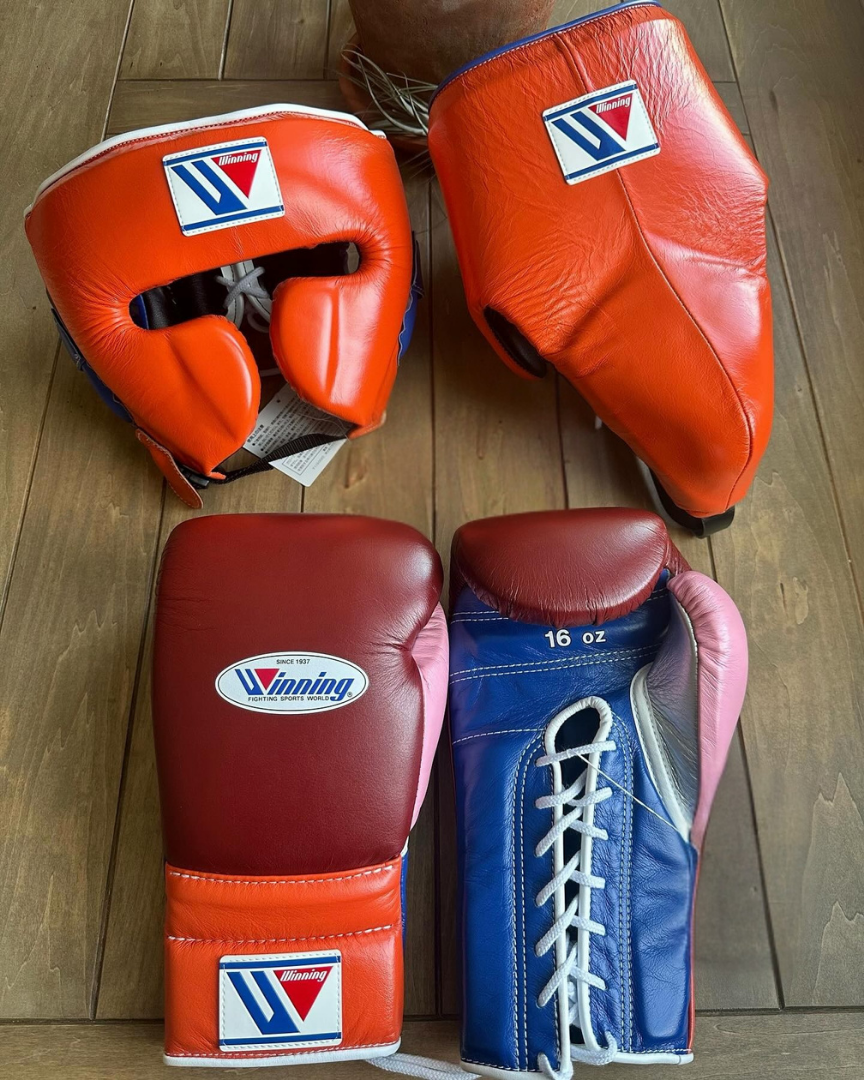 Personalized Winning Orange/Maroon Boxing set | winning Headguard and ...