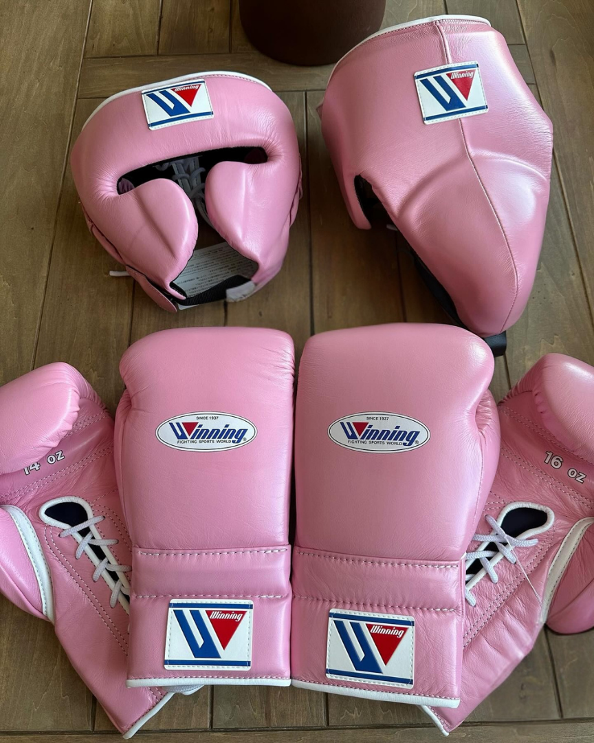 Personalized Winning Pink Boxing set | winning Headguard and Groinguar ...