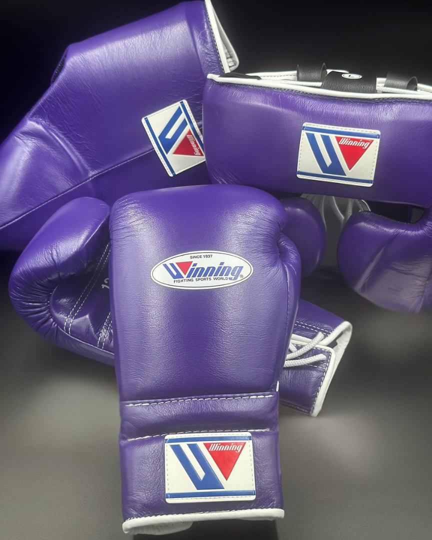 Customizable Winning Purple Boxing set | winning Headguard and Groingu ...
