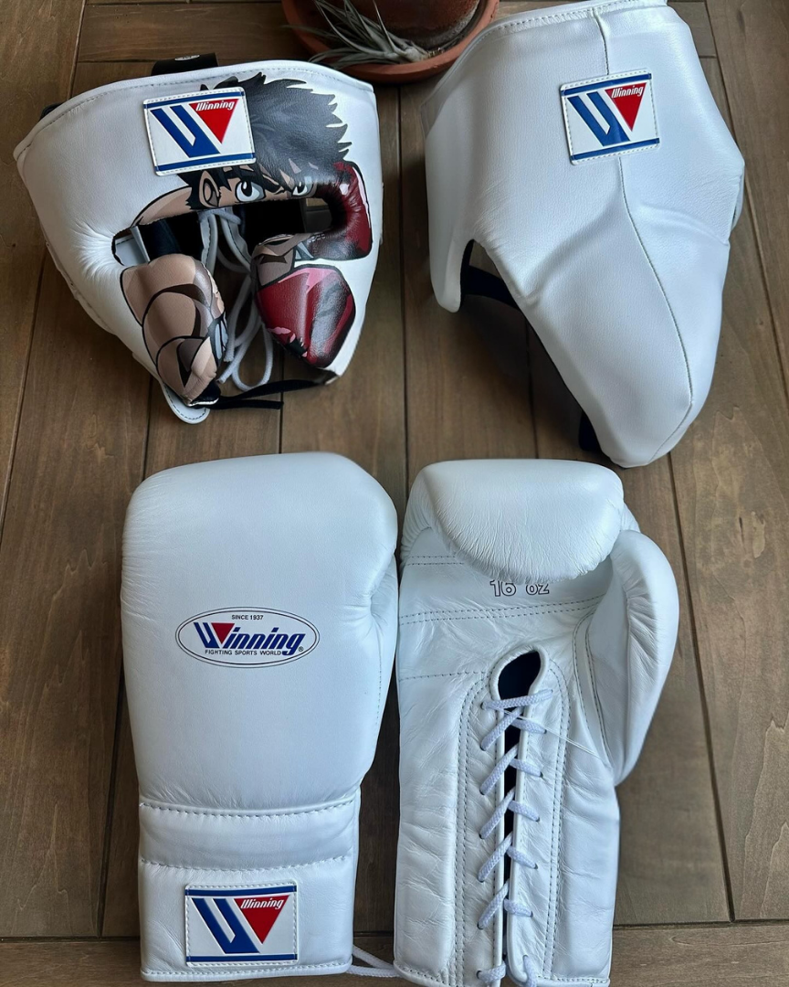 Personalized Winning White Boxing set | winning Headguard and Groingua ...