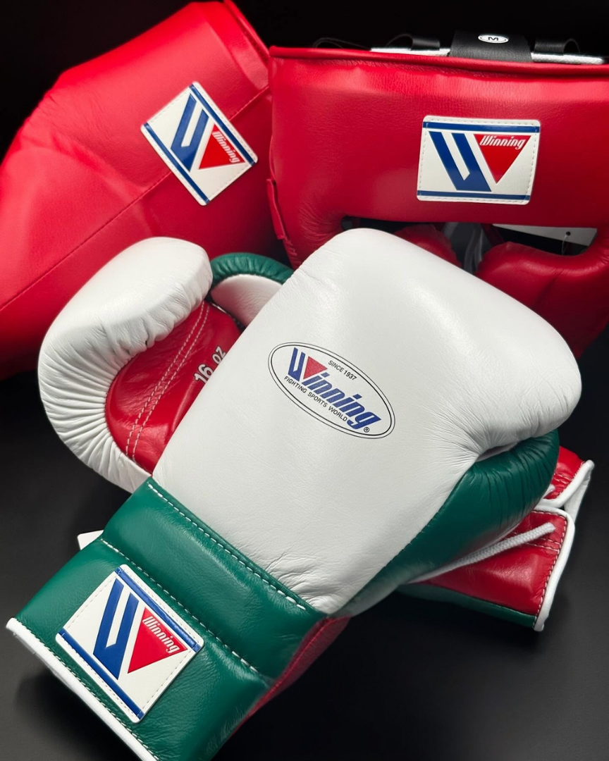 Personalized Winning Red/White Boxing set | winning Headguard and Groi ...