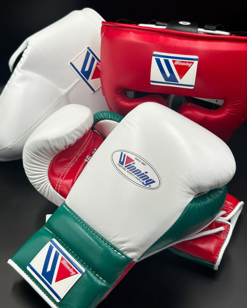 Customizable Winning Red/White Boxing set | winning Headguard and Groi ...