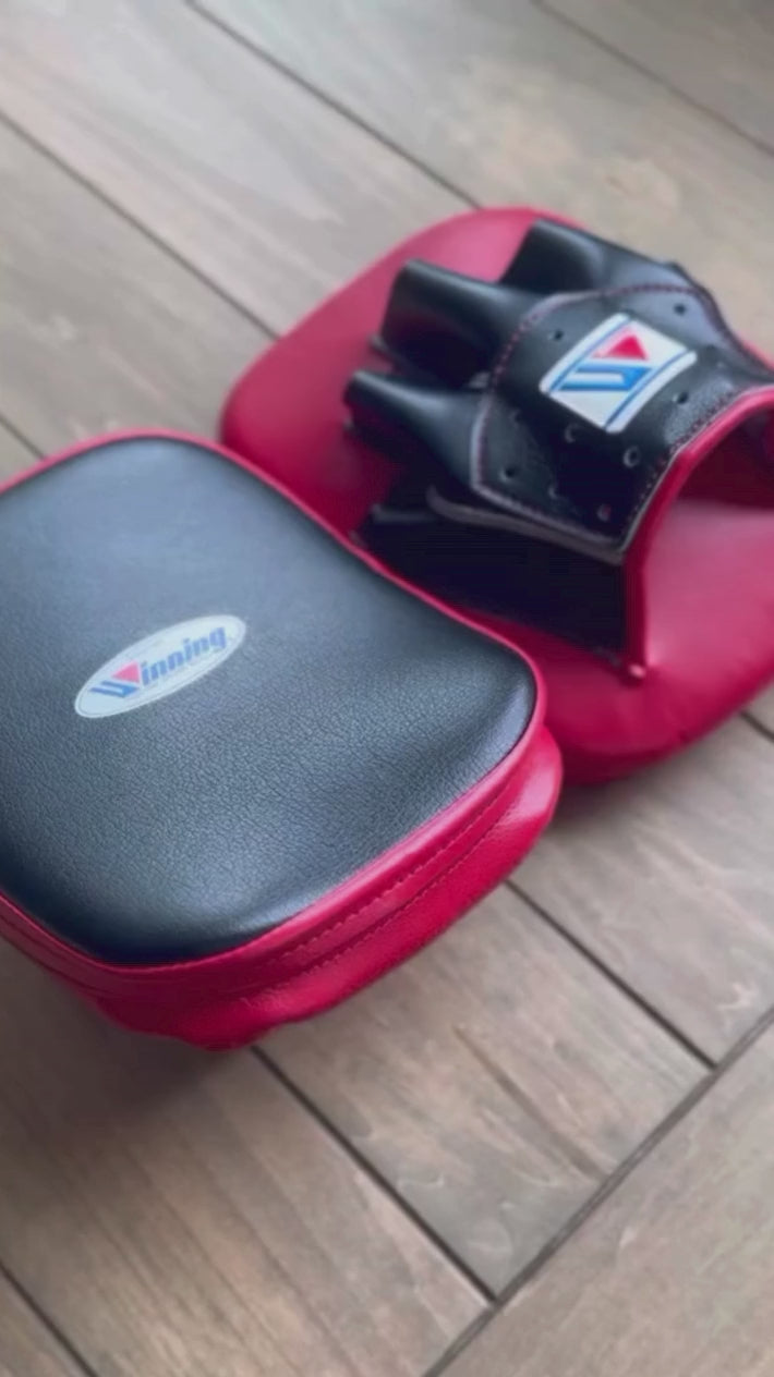 Winning Black/Red Style Focus Mitts Boxing Training Pads for Coaches ...