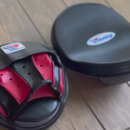 Winning Black /Red Punching Mitts for Boxing Training | Focus Pads for ...